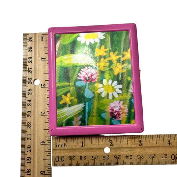 Apple | Accessories | Vintage Applethemed Pink Metal Card Holder With ...